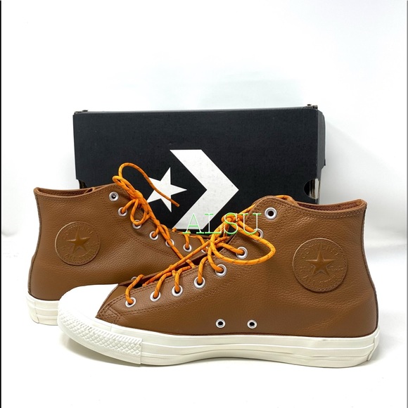 Converse | Shoes | Converse Ctas High Top Leather Tan Mens Sneakers ...